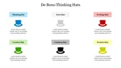 Amazing Bono Thinking Hats PowerPoint Slide