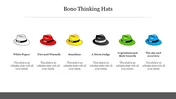 Amazing Bono Thinking Hats PowerPoint Slide