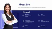 Simple About Me PowerPoint Template for Profiles