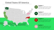 Editable 50 States Of America PPT And Google Slides themes