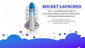 Multicolor Rocket Launched PowerPoint Template Designs
