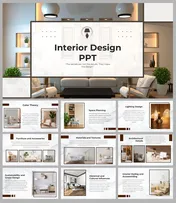 Furniture in Interior Design PPT Template and Google Slides