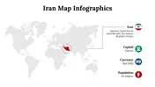 Explore Now! Iran Map Infographics PowerPoint Template