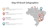 Explore Predesigned Map Of Brazil Infographics PowerPoint