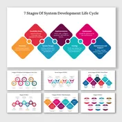 SDLC PPT Download Template With Multicolor Circle Design