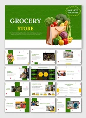 Grocery Store PowerPoint Template Free and Google Slides