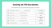 Verb Activities PowerPoint Presentation And Google Slides