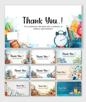 Thank You Slide For Teacher PowerPoint And Canva Slides