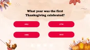 Thanksgiving Trivia Game Presentation And Google Slides