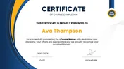 Course Completion Certificate PowerPoint Presenatation