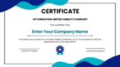 Certificate Of Formation Limited Liability Company