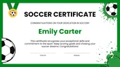 Soccer Certificate Awards Presentation And Google Slides