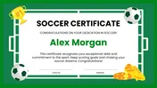 Soccer Certificate Awards Presentation And Google Slides