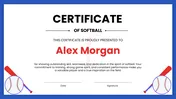 Softball Certificates Presentation And Google Slides