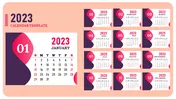 2023 Yearly Calendar Google Slides and PowerPoint Themes
