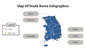 Get Ready To Use South Korea Map PowerPoint Presentation