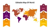 Editable Map of World PowerPoint and Google Slides Templates