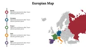 Europe Map PPT Template Presentation and Google Slides