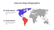 America Map Infographics PPT And Google Slides Themes