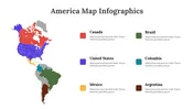 America Map Infographics PPT And Google Slides Themes