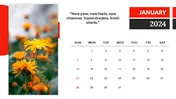 Yearly Calendar PowerPoint And Google Slides Themes