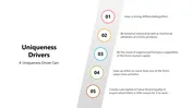 Uniqueness Drivers PPT, Google Slides, And Canva Templates