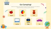 Camping Vocabulary Worksheets For Pre K Canva Template