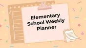 Elementary School Weekly Planner PPT And Canva Template