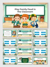 Try Now! English Class Family Feud PPT And Google Slides