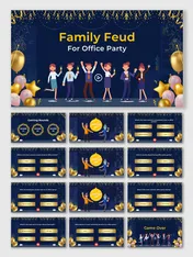 Family Feud Game For Office Party PowerPoint Presentation