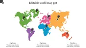 Editable Map of World PowerPoint and Google Slides Templates