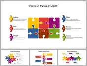Free Smart Art Puzzle Pieces PPT Template and Google Slides