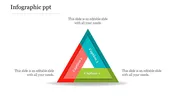 Multicolor 3D Triangle Template Infographic PPT Slide