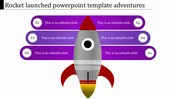 Awesome Blank Rocket Template Design Slides Presentation