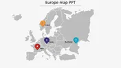 Editable Map Of Europe PPT and Google Slides Templates