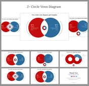 Explore 4 Way Venn Diagram Presentation PPT Template