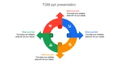 Multicolor TQM PPT Presentation Template With Three Node