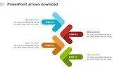Buy Multicolor Four Process Arrows PowerPoint Templates