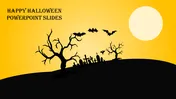 Cute Halloween PowerPoint Slides With Three Scary Ghosts