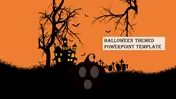 Dark Halloween Themed PPT Template Readily For You