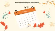 Creative Calendar PPT Slide Template Presentations