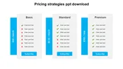 Predesigned PowerPoint design pricing Table Template