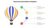 Attractive Hot Air Balloon Template Slide Presentation