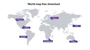 Creative World Map For PowerPoint Free Download