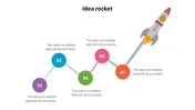 Multicolor Rocket Launched PowerPoint Template Designs