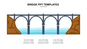 Gray Colored Bridge PowerPoint Template for Presentation