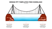 Gray Colored Bridge PowerPoint Template for Presentation