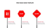 Affordable Road Sign PowerPoint Template Free Download