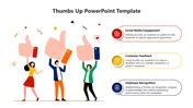 Stunning Thumbs Up Slide Presentation Template PPT