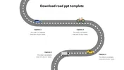 Road Infographic Template PowerPoint Free Google Slides